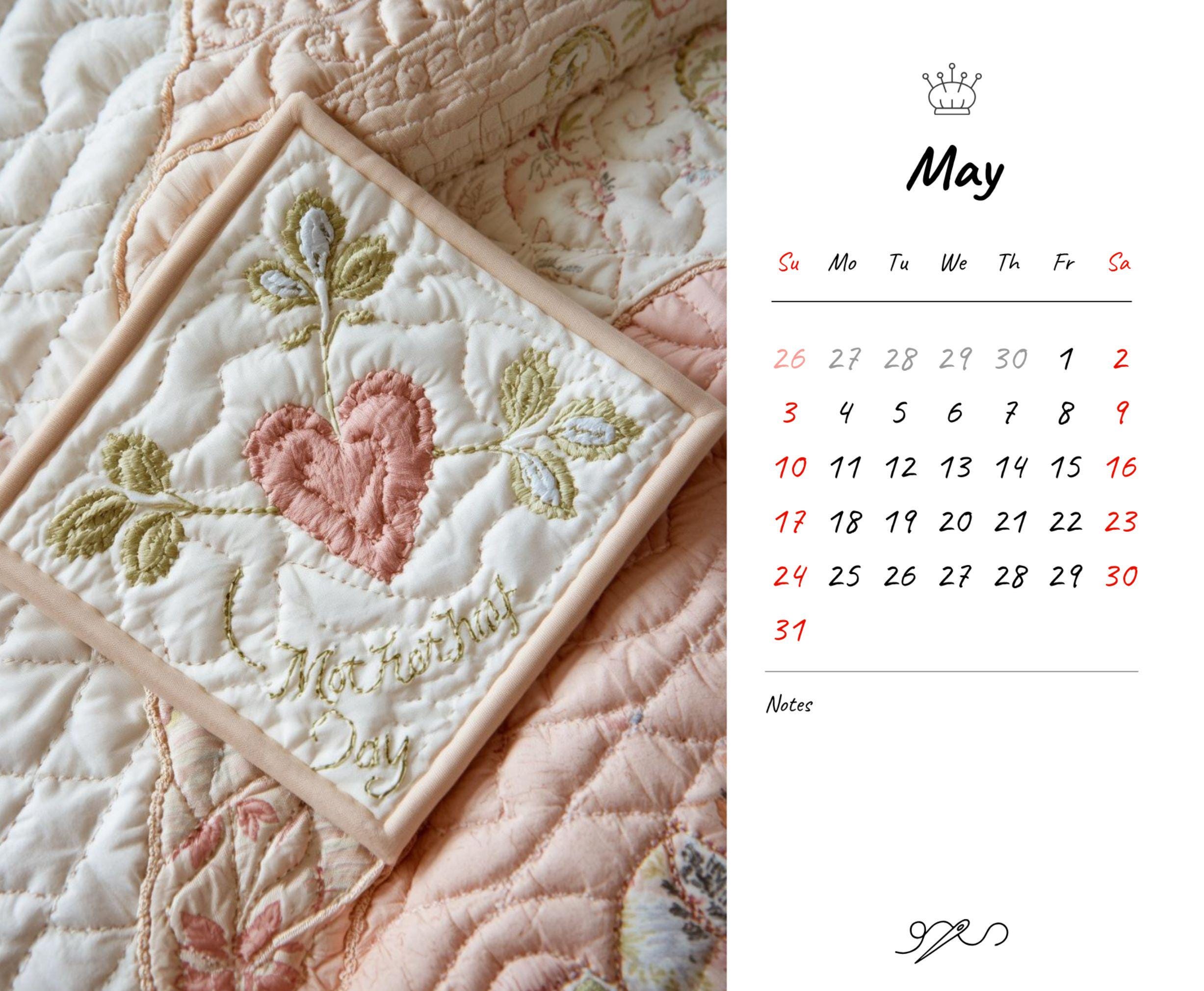 2026 Quilting Calendar, Quilt Block Designs (printable PDF) - Etsy