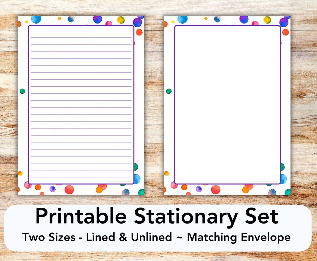 Bubbles PRINTABLE Stationery Writing Paper Stationary Letter Writing ...