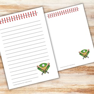 Baseball Printable Stationary Set With Envelope, Writing Paper, US ...