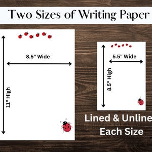 Ladybug Printable Stationary Set With Envelope Printable Stationary ...