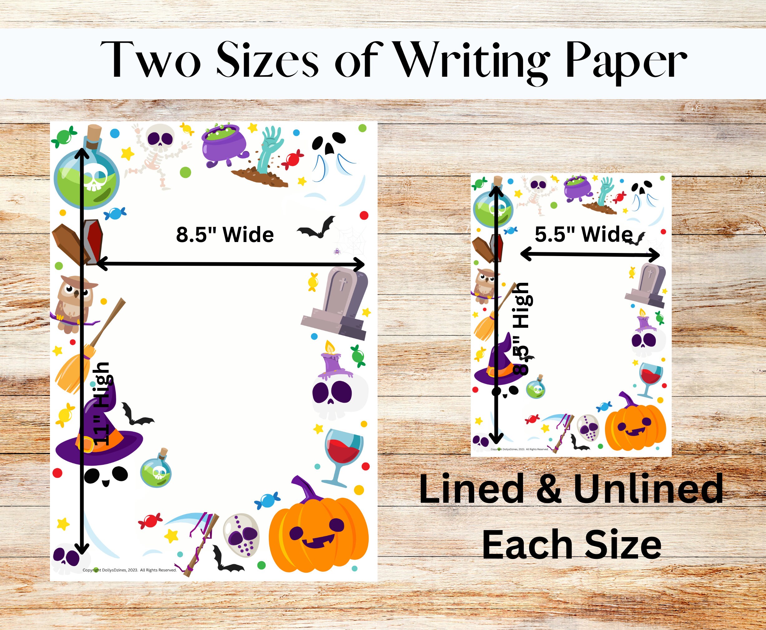 Halloween Printable Stationary Set With Envelope, Writing Paper, US ...