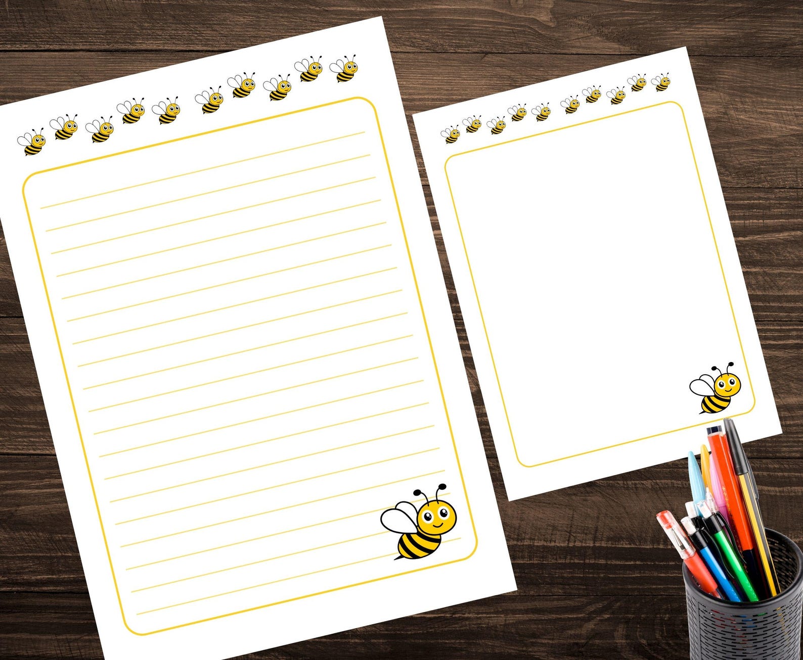 Bee Printable Stationary Set | Matching Envelope | Writing Paper ...