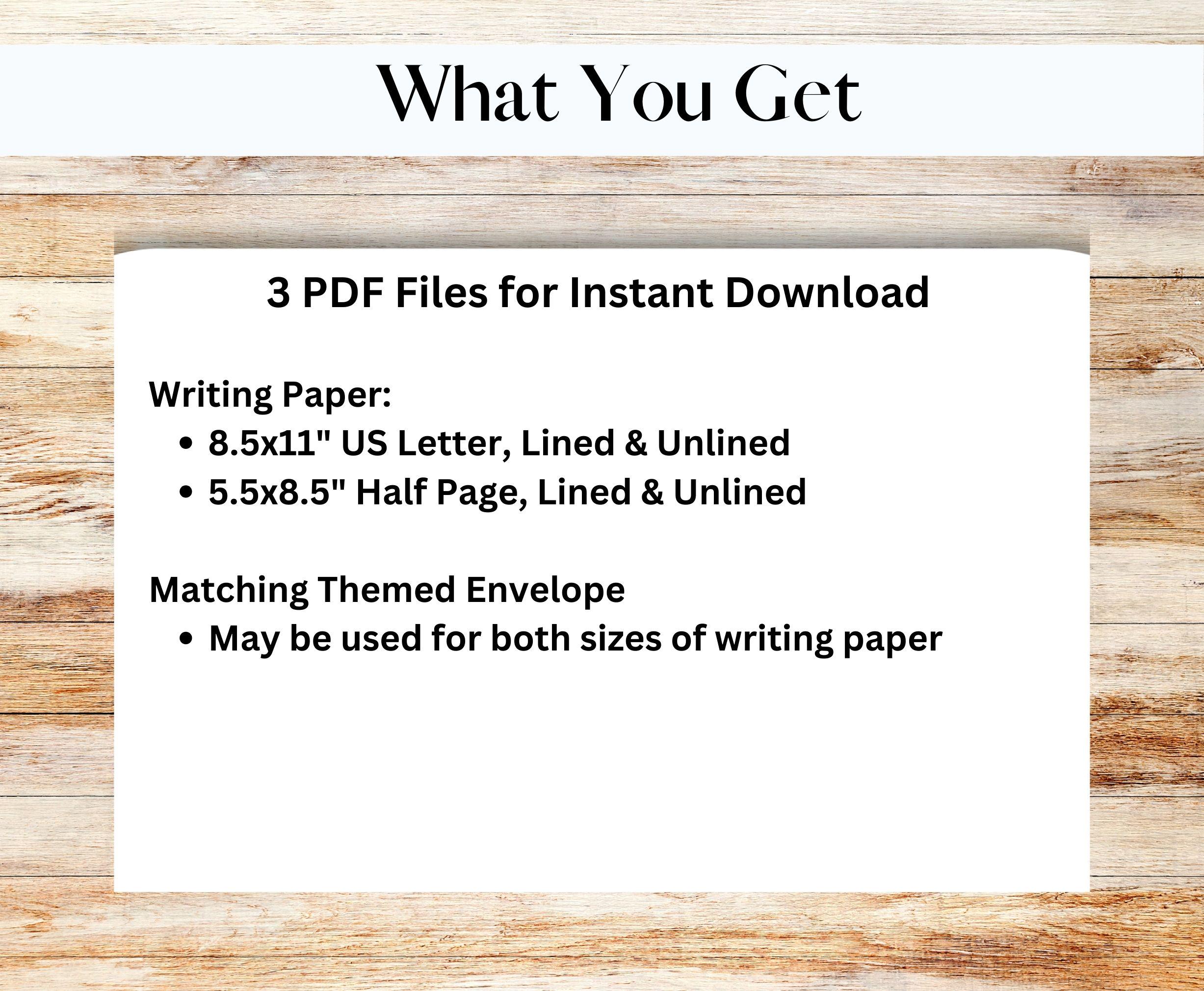 American Flag PRINTABLE Stationery Writing Paper Stationary Letter ...