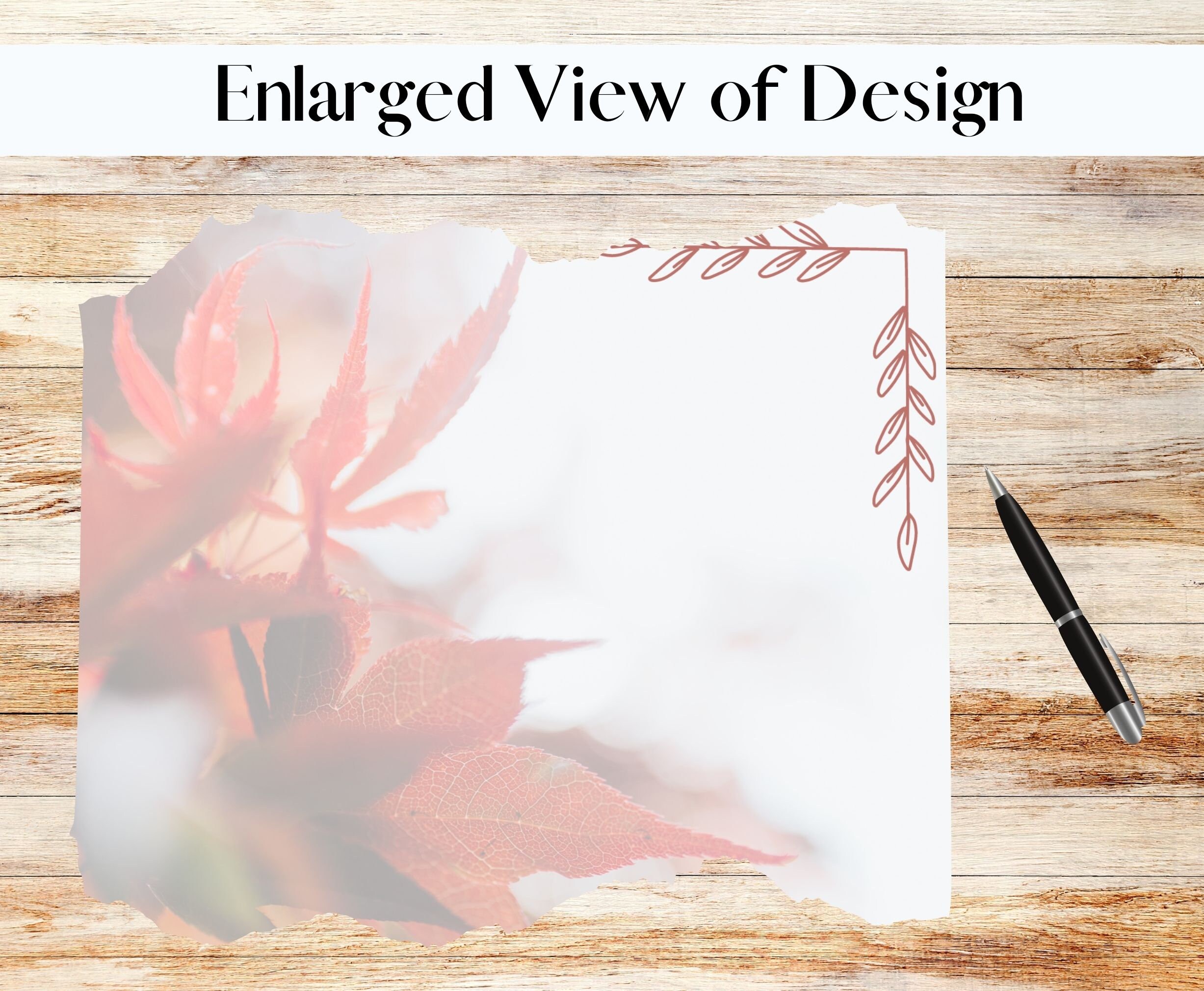 Fall Leaves Printable Stationery Set With Envelope, Writing Paper, US ...