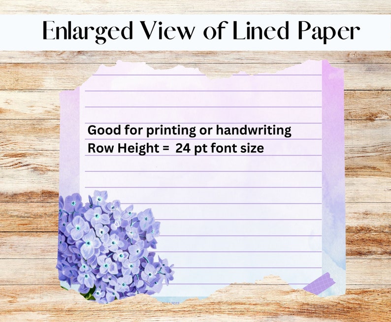 Hydrangea PRINTABLE Stationary Set With Envelope Printable Stationary ...