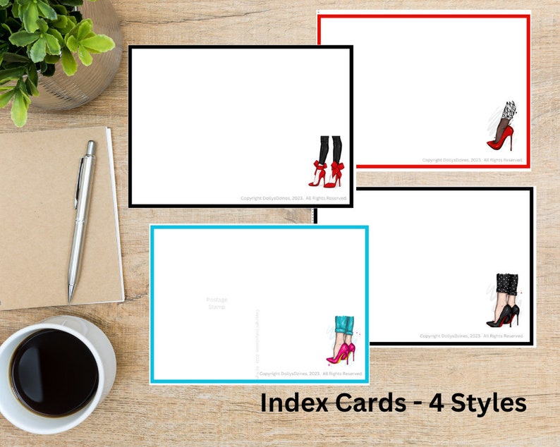 High Heels Printable Stationery With Envelope, Writing Paper, Note Card ...