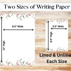 Pink Flower PRINTABLE Stationery Writing Paper Stationary Letter ...