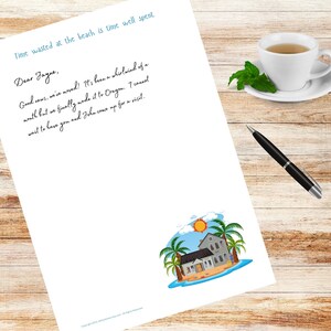 Beach House PRINTABLE Stationery Writing Paper Stationary Letter ...