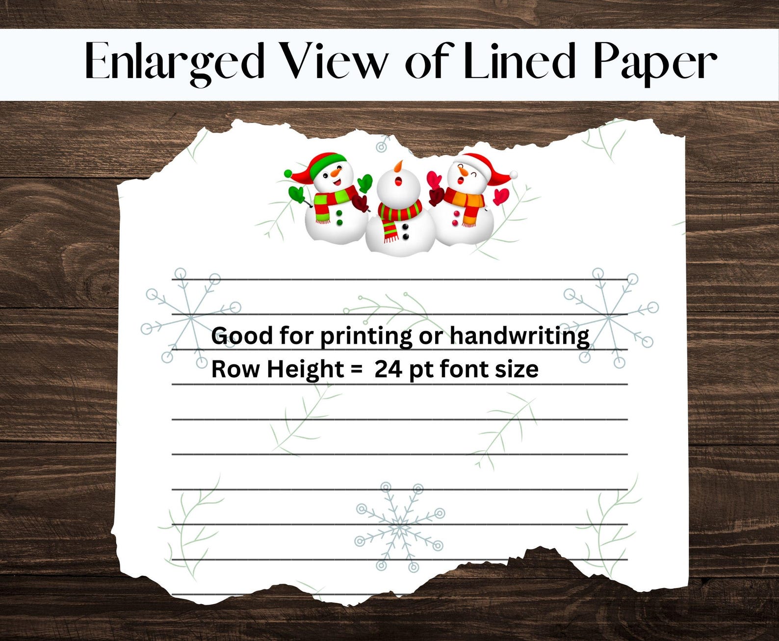 Snowman PRINTABLE Stationery Writing Paper Stationary Letter Lined ...
