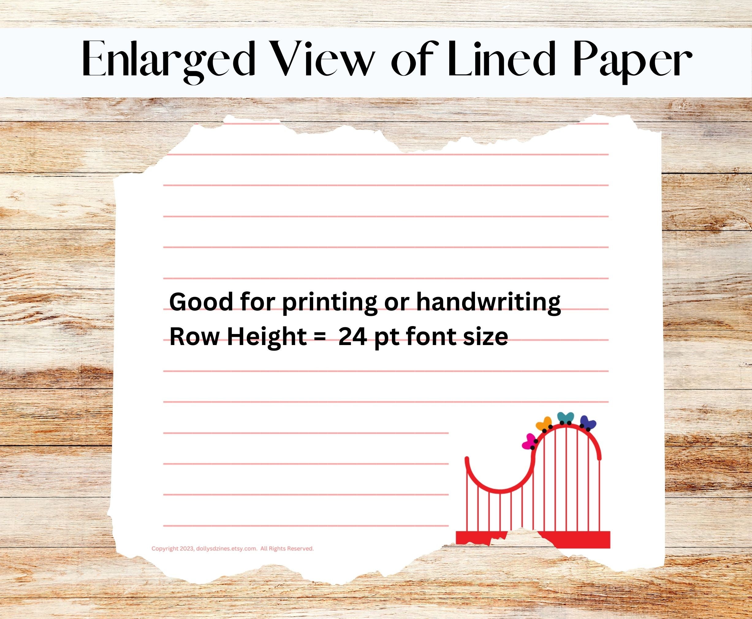 Rollercoaster PRINTABLE Stationary Set With Envelope Printable ...