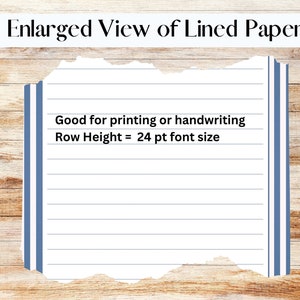 Blue Stripe PRINTABLE Stationery Writing Paper Stationary Letter ...