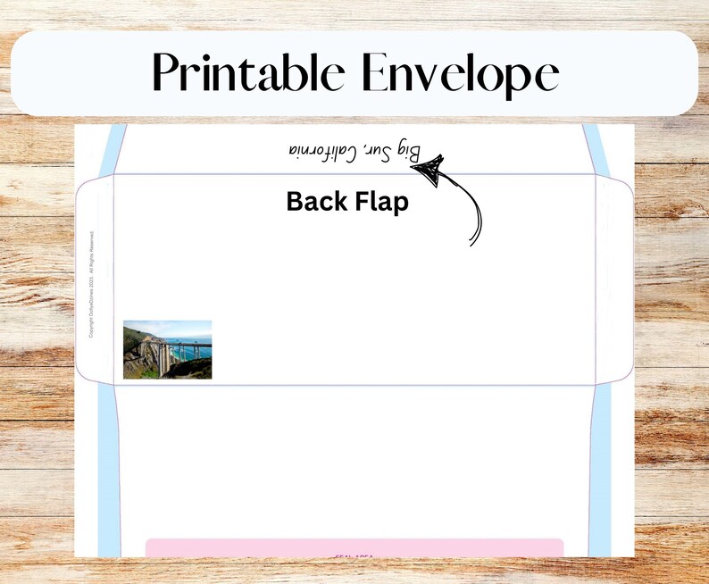 Big Sur PRINTABLE Stationery Writing Paper Stationary Letter Lined ...