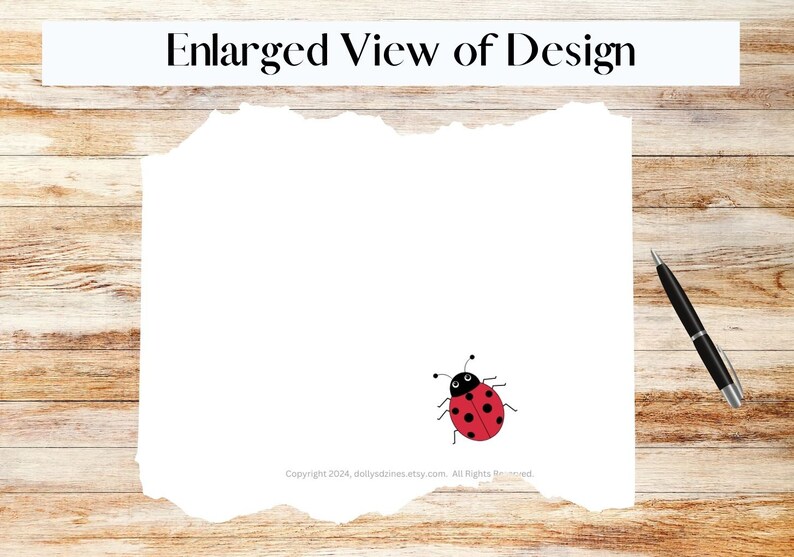 Ladybug Printable Stationary Set With Envelope Printable Stationary ...