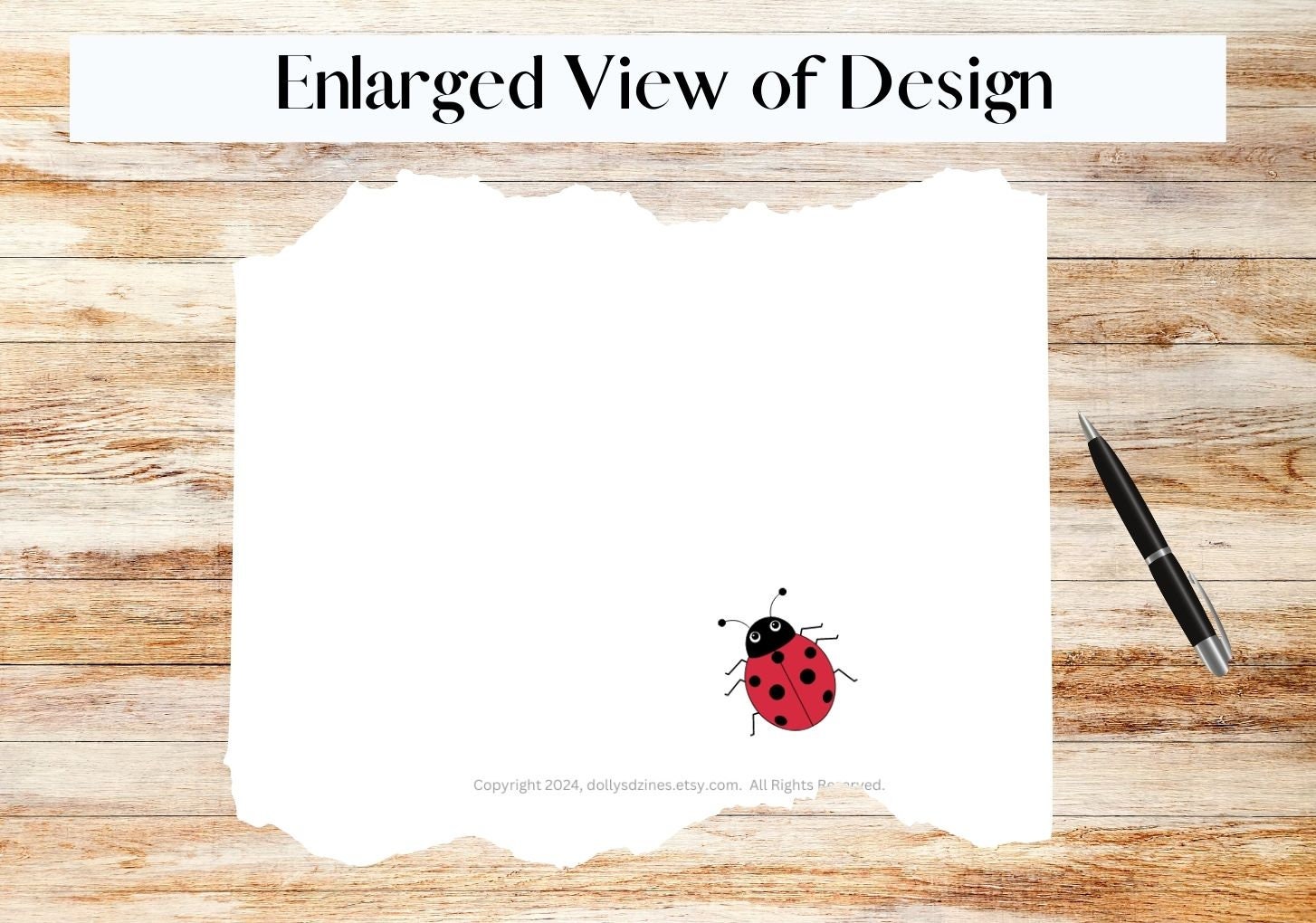 Ladybug Printable Stationary Set With Envelope Printable Stationary ...