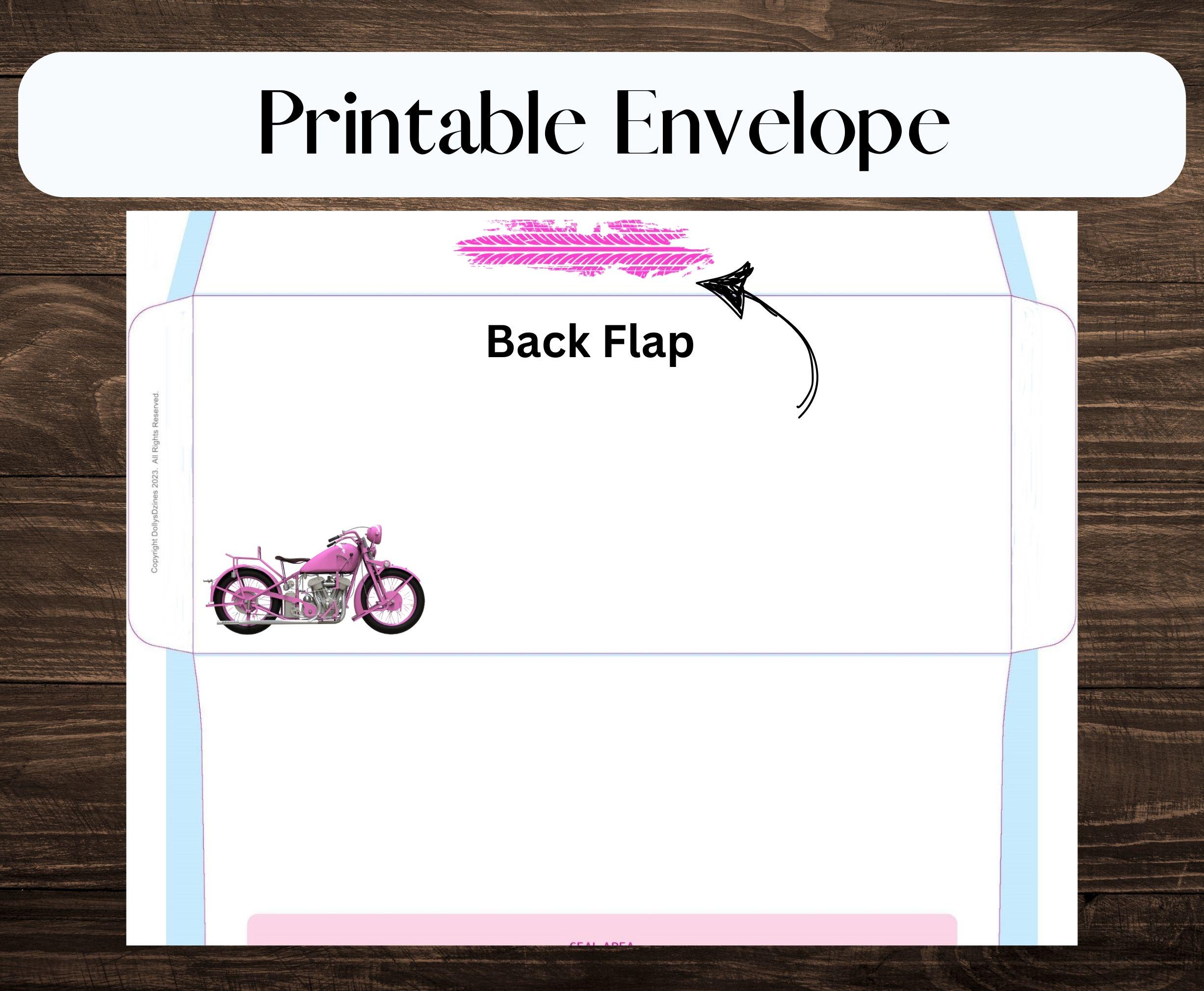 Pink Harley PRINTABLE Stationery Writing Paper Stationary Letter Lined ...