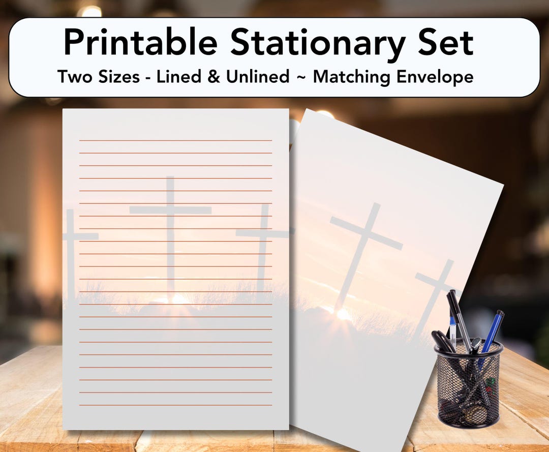 Crosses PRINTABLE Stationery Writing Paper Stationary Letter Lined ...