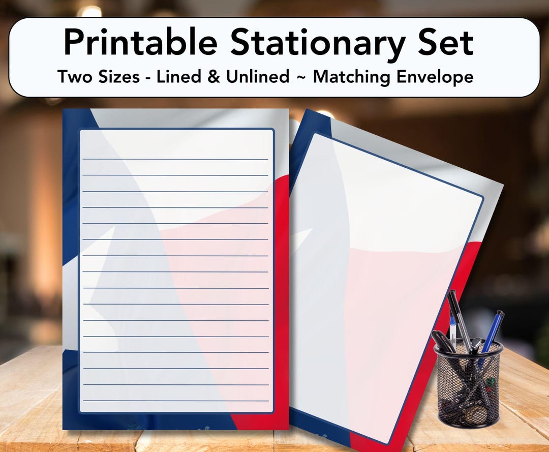 Texas PRINTABLE Stationery Writing Paper Stationary Letter Lined ...