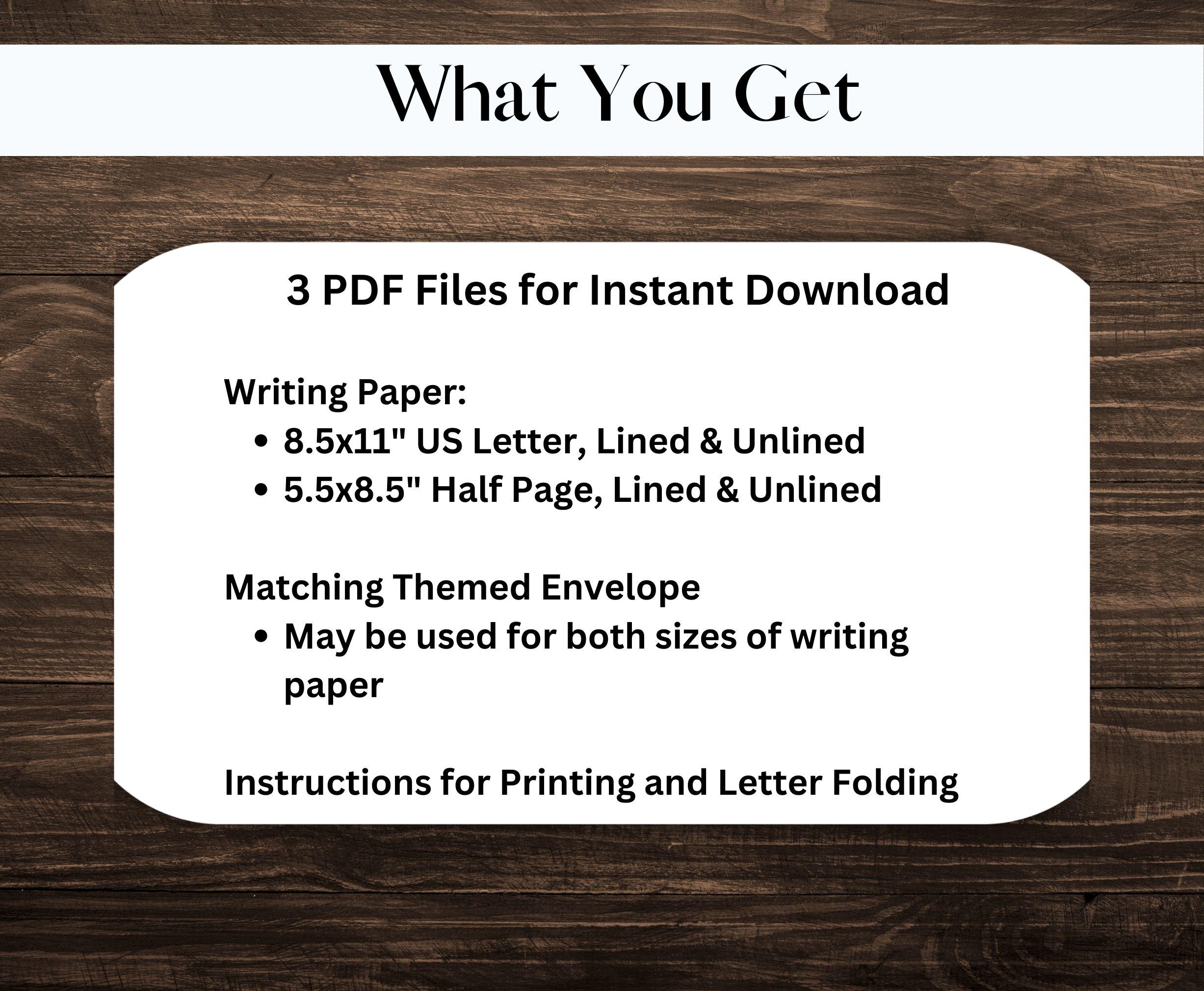 Pine Tree PRINTABLE Stationery Writing Paper Stationary Letter Lined ...