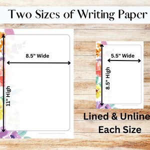 Spring Watercolor PRINTABLE Stationary Set With Envelope Printable ...