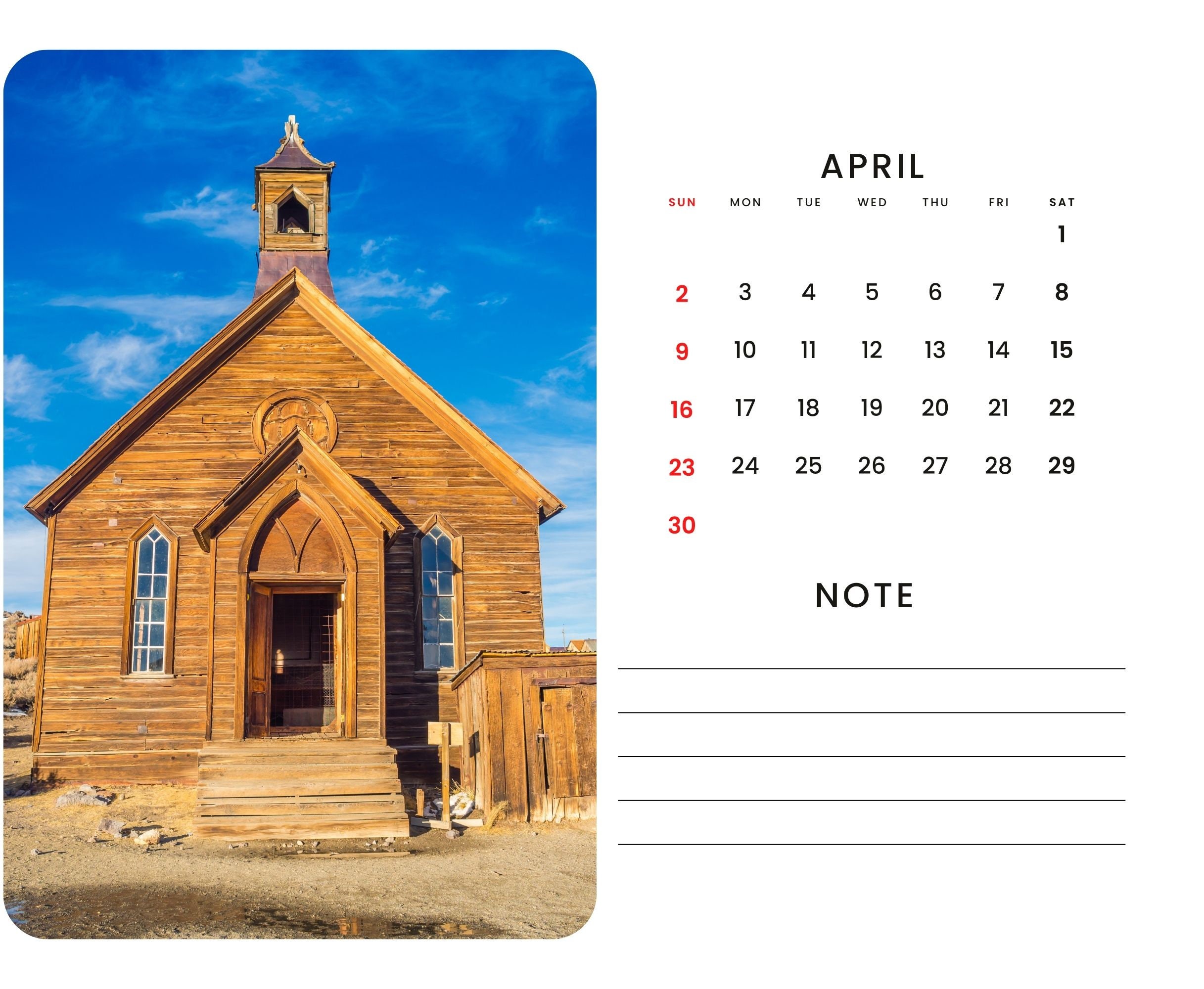 2024 Wall Calendar 2024 Church Calendar 2024 Wall Calendar Printable ...