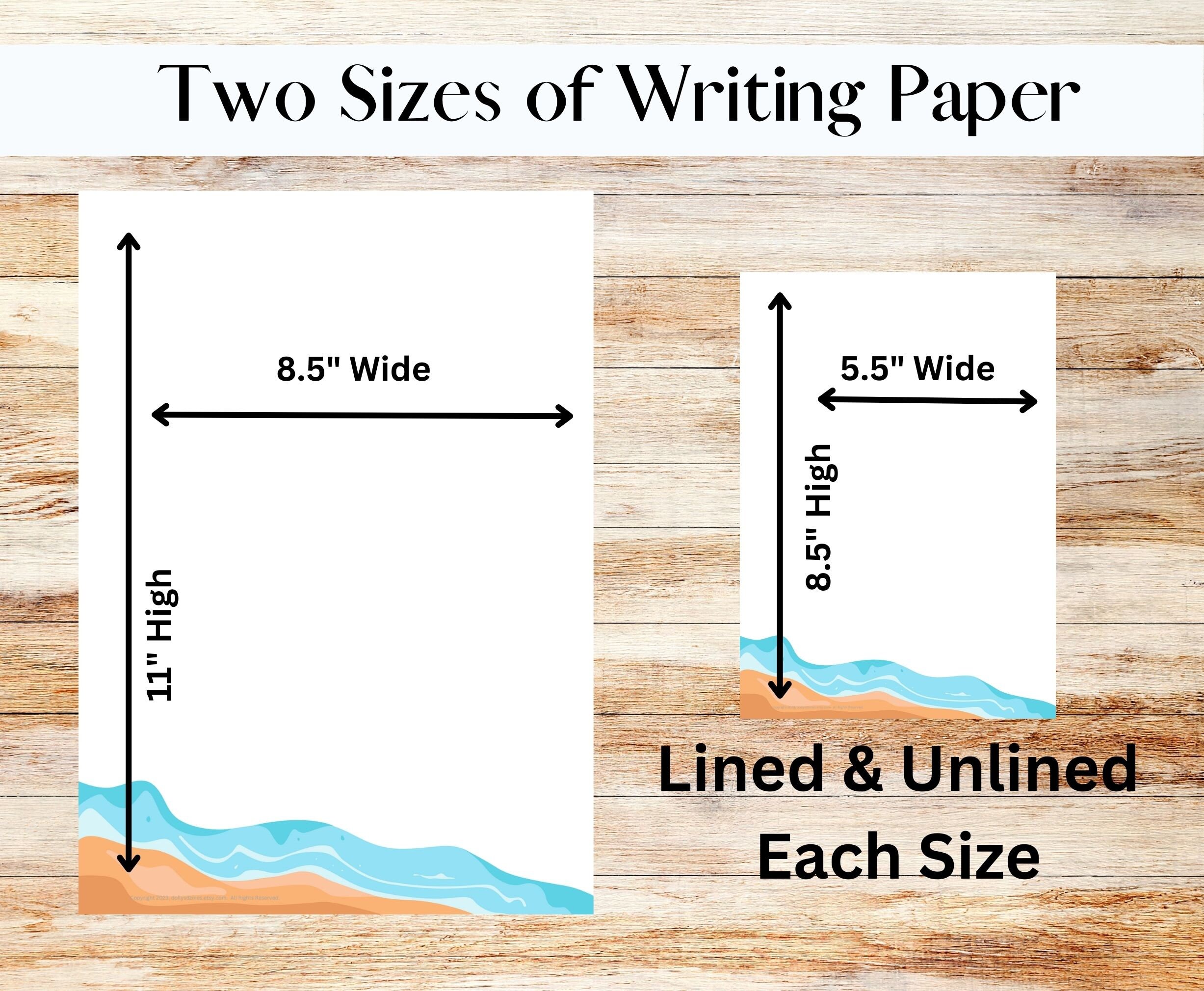 Beach PRINTABLE Stationery Summer Stationary Ocean Waves Sea Sand Dunes ...