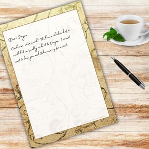 Victorian PRINTABLE Stationary Set With Envelope Printable Stationary ...