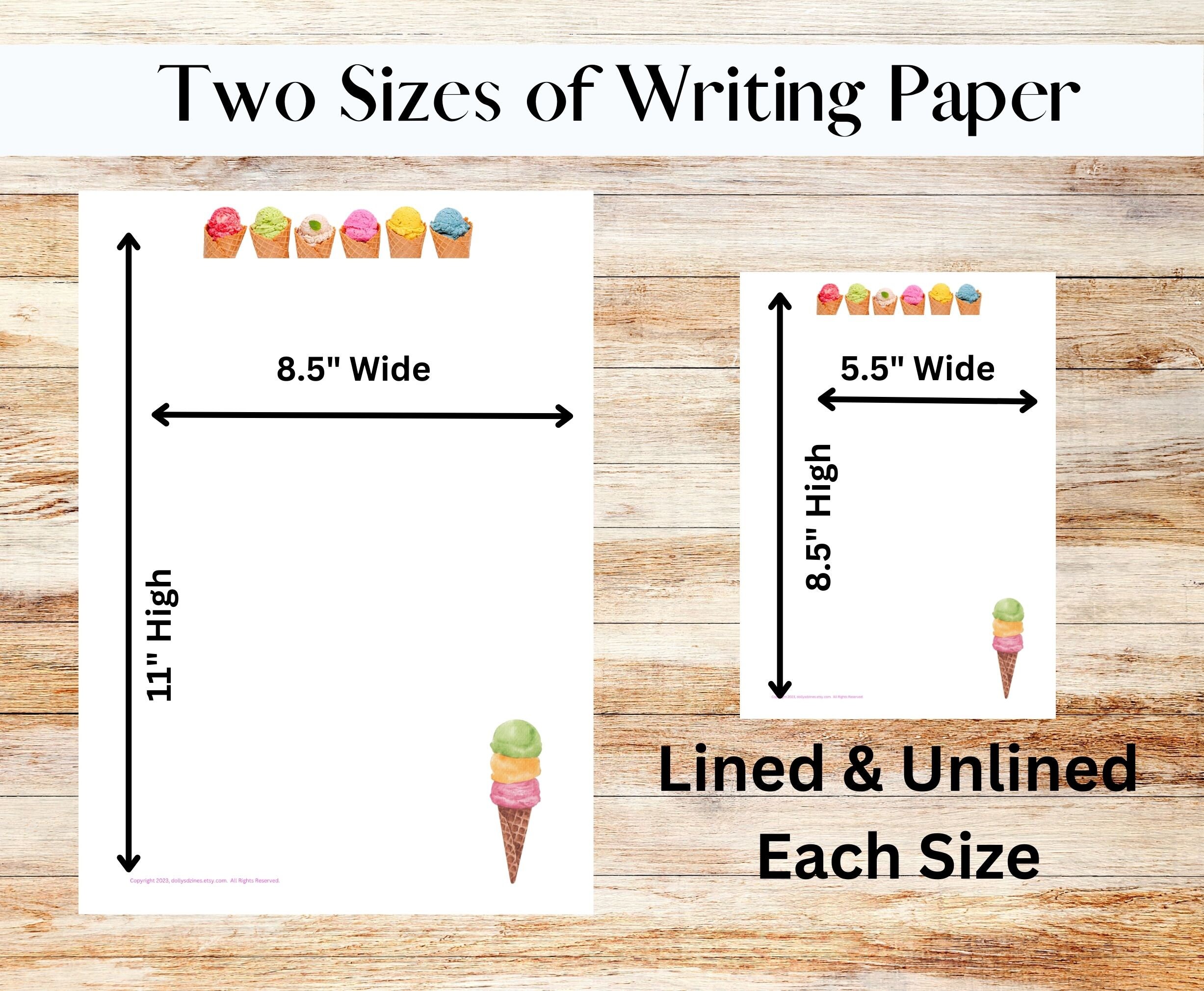 Ice Cream PRINTABLE Stationery Writing Paper Stationary Letter Writing ...