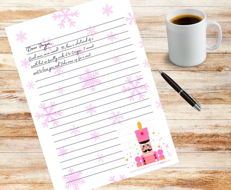 Nutcracker Stationary, Nutcracker Printable Stationery, Nutcracker ...