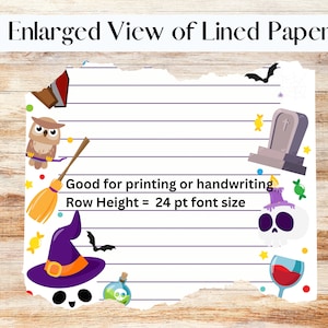 Halloween Printable Stationary Set With Envelope, Writing Paper, US ...