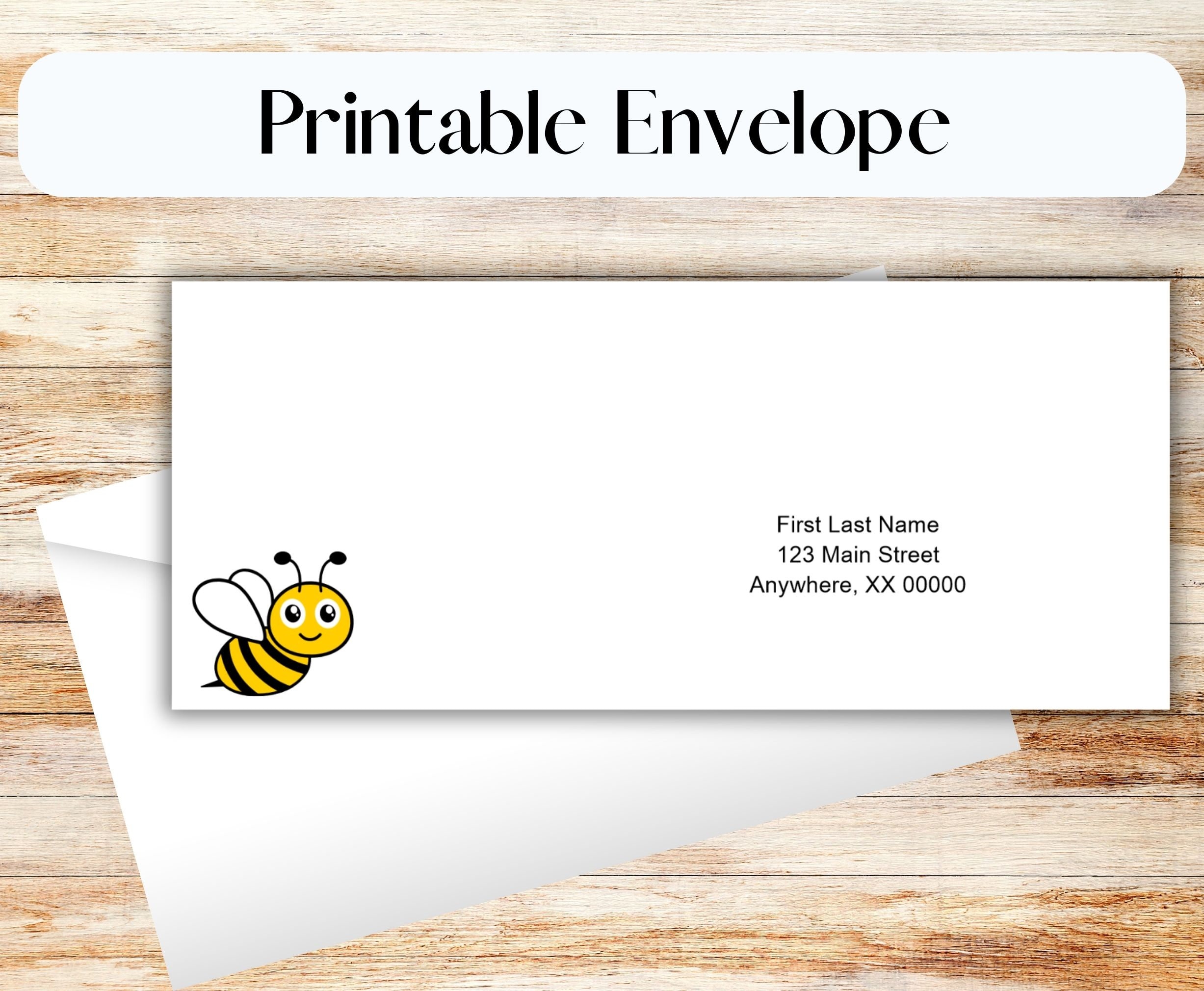Bees PRINTABLE Stationary Set With Envelope Printable Stationary Paper ...