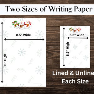 Snowman PRINTABLE Stationery Writing Paper Stationary Letter Lined ...