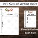 Snowman PRINTABLE Stationery Writing Paper Stationary Letter Lined ...