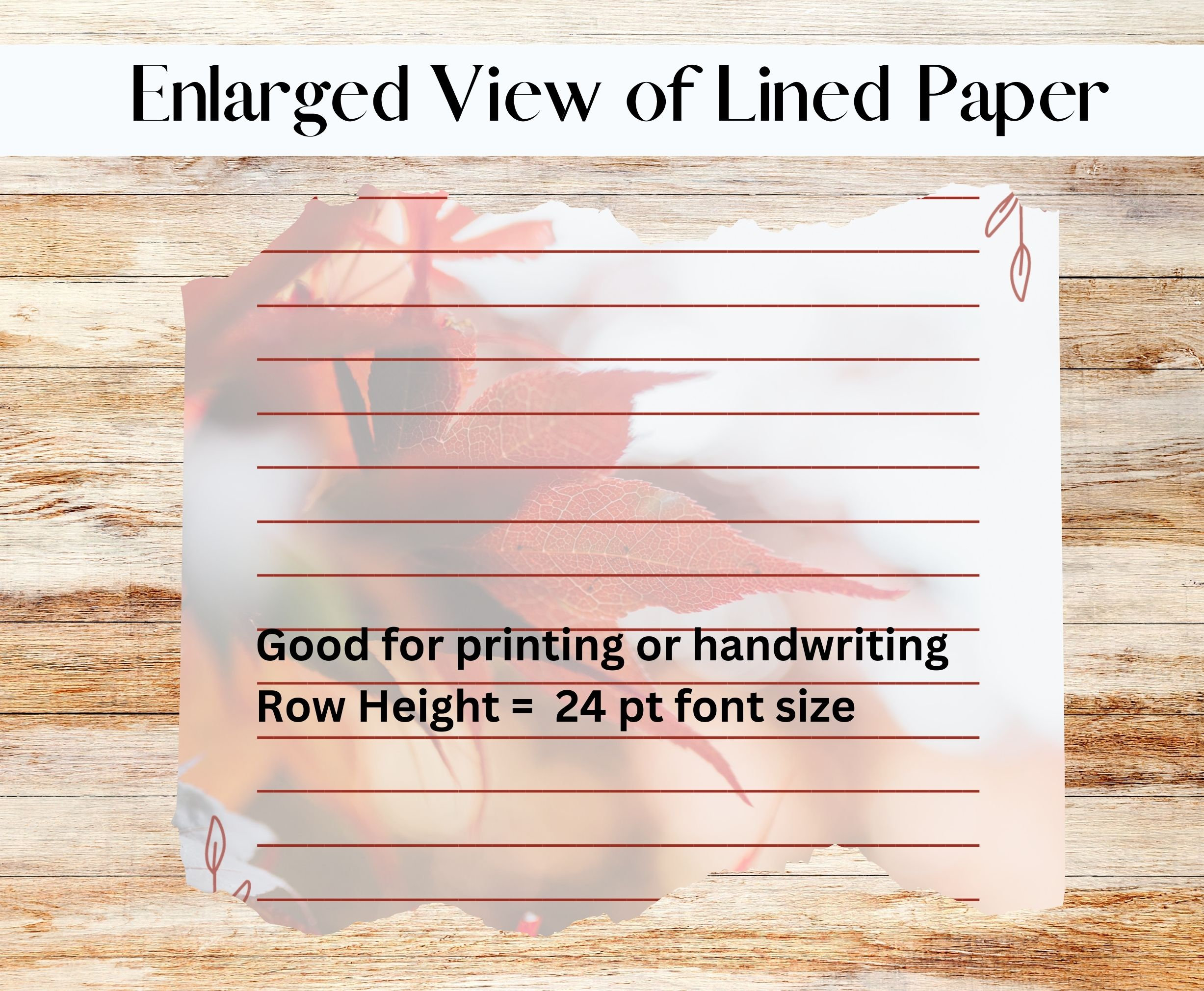 Fall Leaves Printable Stationery Set With Envelope, Writing Paper, US ...