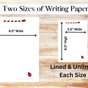 Ladybug Printable Stationary Set With Envelope Printable Stationary ...