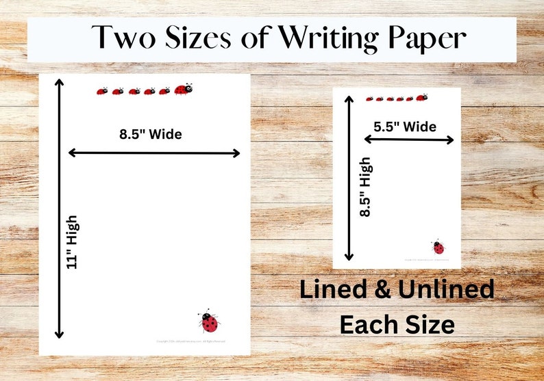 Ladybug Printable Stationary Set With Envelope Printable Stationary ...