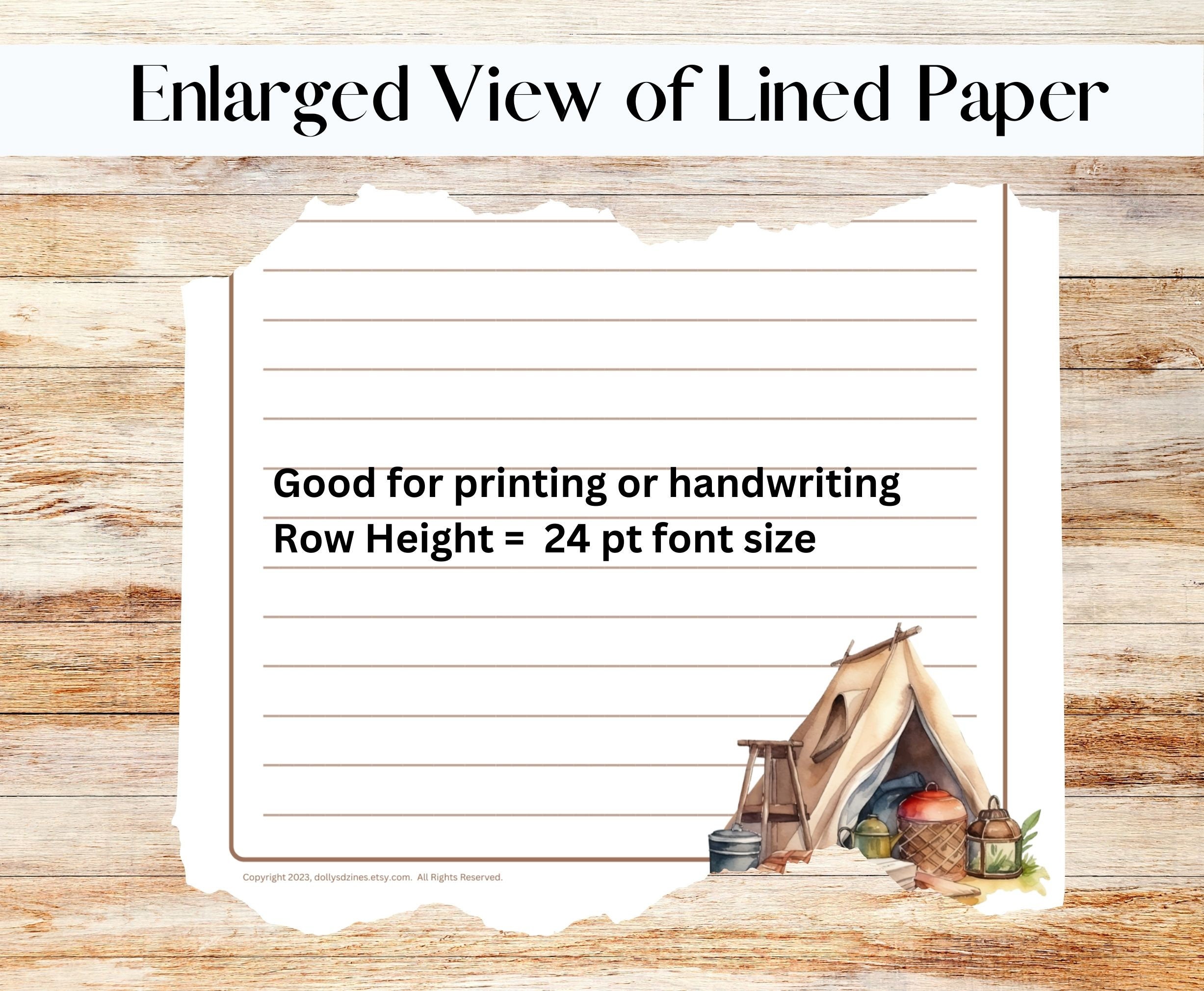 Camping PRINTABLE Stationary Set With Envelope Printable Stationary ...