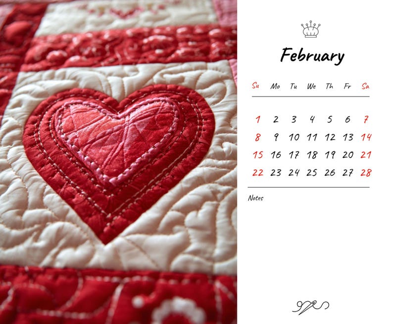 2026 Quilting Calendar, Quilt Block Designs (printable PDF) - Etsy