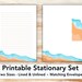 Beach PRINTABLE Stationery Summer Stationary Ocean Waves Sea Sand Dunes ...