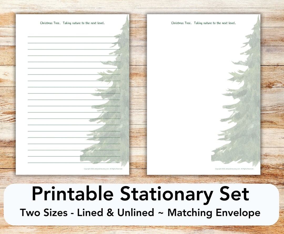 Christmas Tree Stationary, Christmas Tree Stationery, Christmas ...