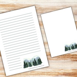 Forest Printable Stationary Set With Envelope, Writing Paper, US Letter ...