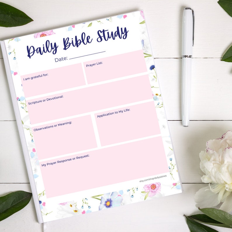 Bible Study Journal, Bible Study Planner, Women, Devotional Journal ...