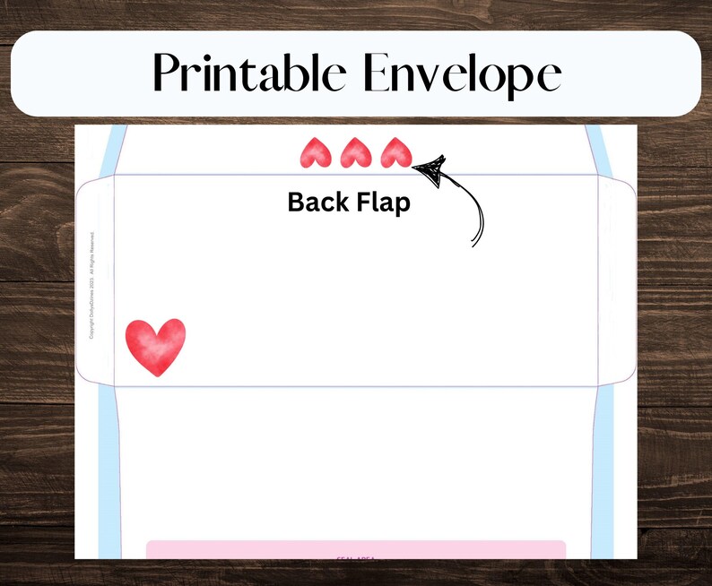 Hearts PRINTABLE Stationary Set Valenine’s Day Red Hearts Love Romance ...