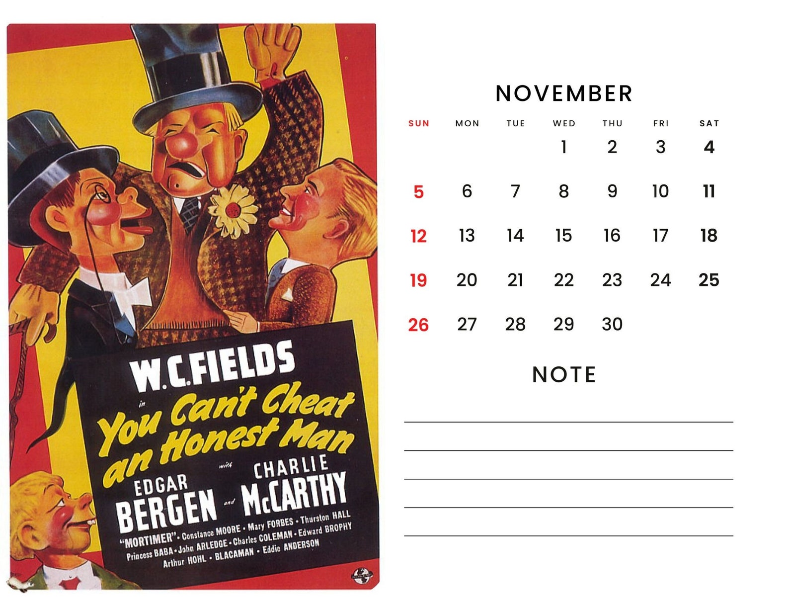 2024 Wall Calendar 2024 Movie Poster Calendar 2024 Wall Calendar ...