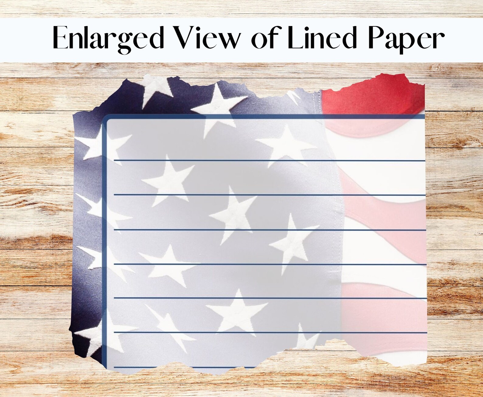 American Flag Printable Stationary Set With Envelope, Writing Paper, US ...