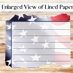 American Flag Printable Stationary Set With Envelope, Writing Paper, US ...