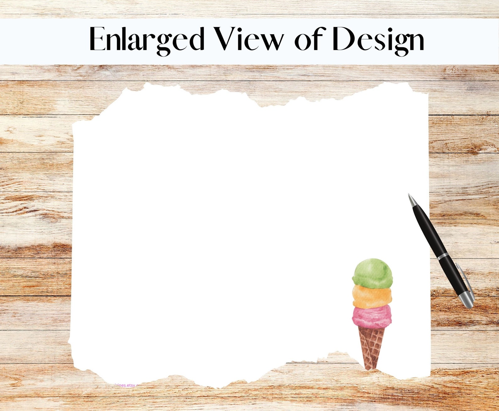 Ice Cream PRINTABLE Stationery Writing Paper Stationary Letter Writing ...