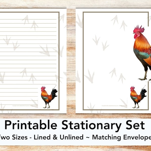 Chicken Stationary - Etsy