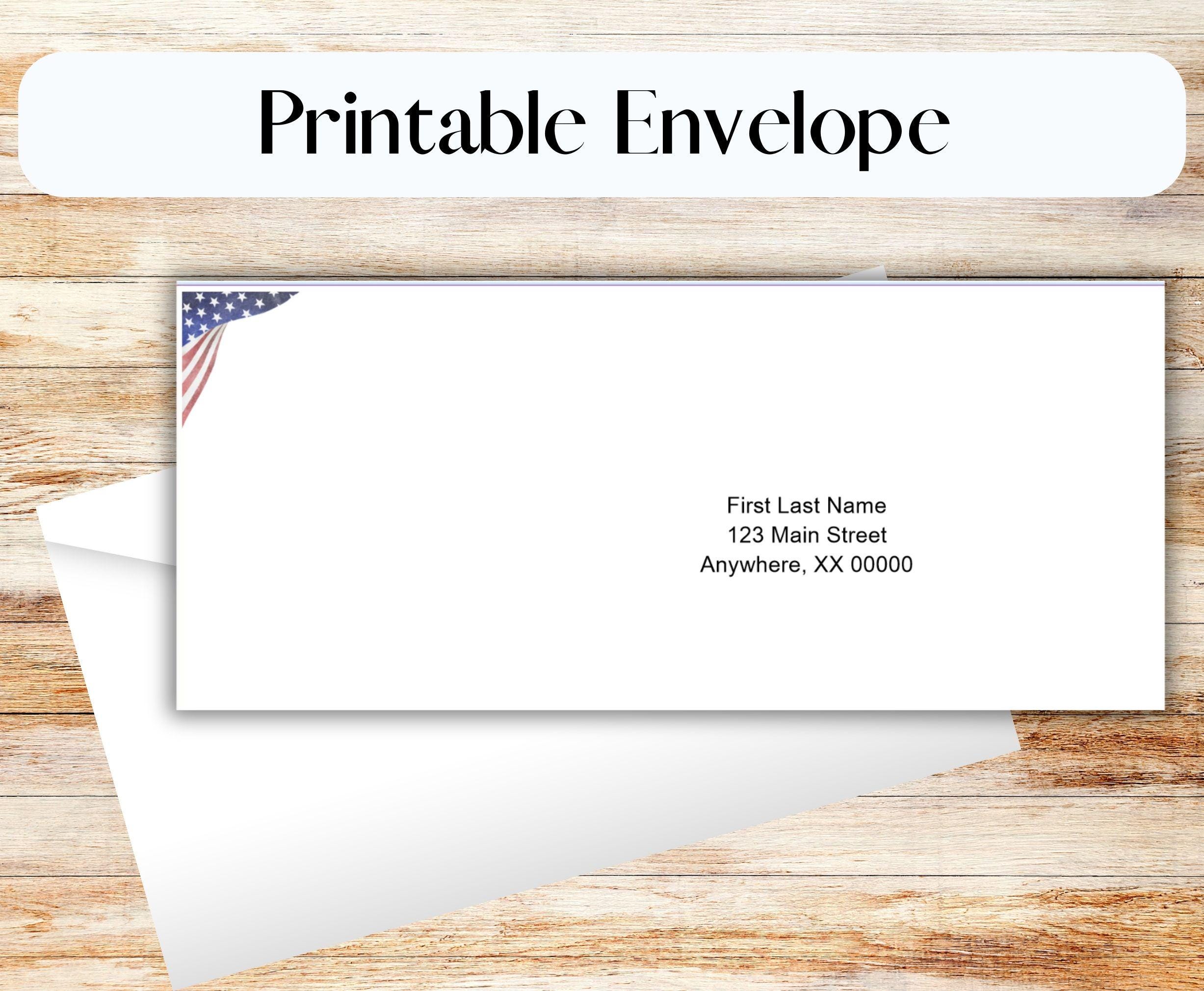 American Flag PRINTABLE Stationery Writing Paper Stationary Letter ...