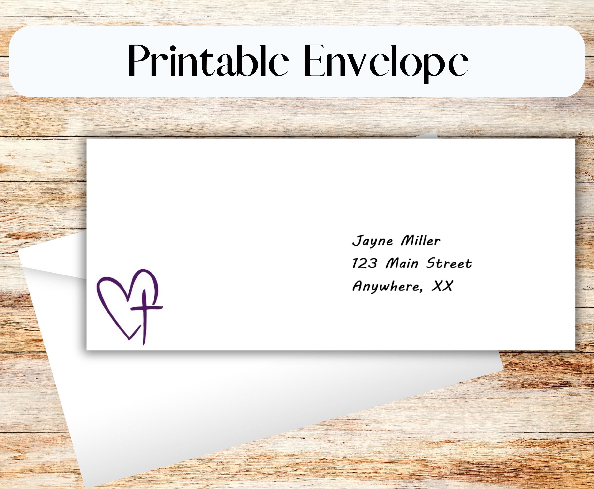 Cross Printable Stationary Set With Envelope, Writing Paper, US Letter ...