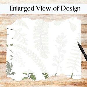 Botanical PRINTABLE Stationary Set With Envelope Printable Stationary ...